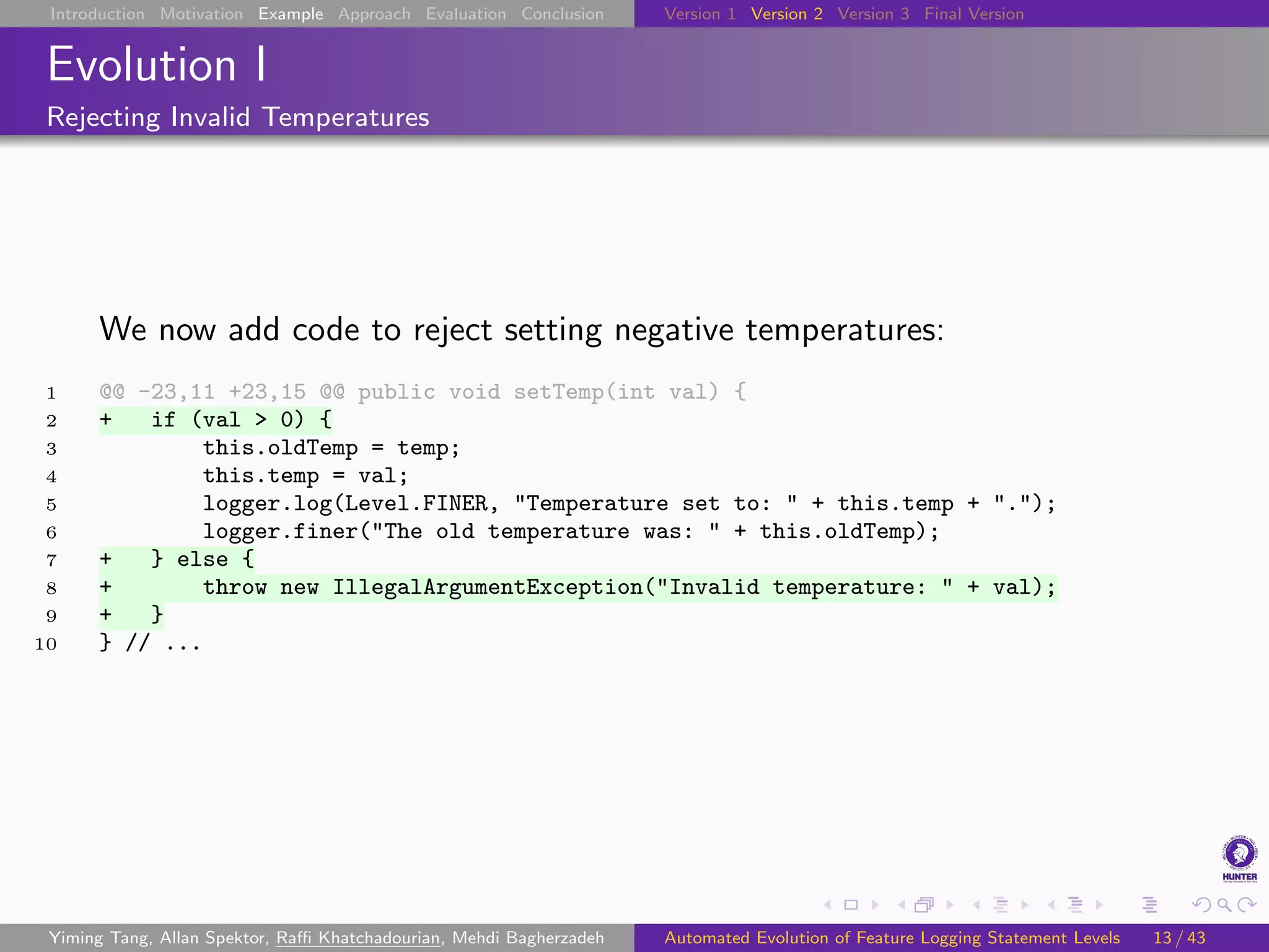 Automated Evolution of Feature Logging Statement Levels Using Git Histories and Degree of ...