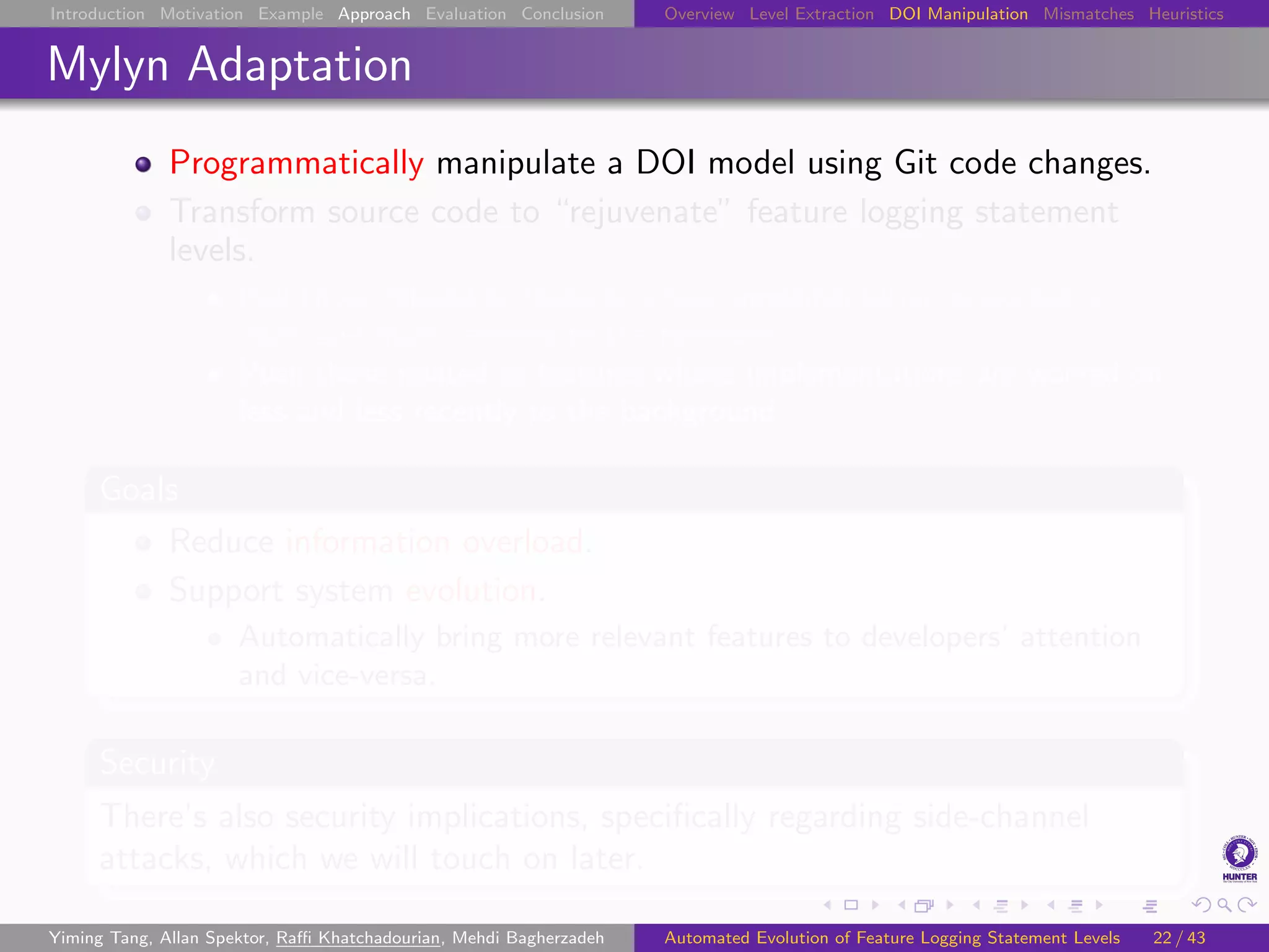 Automated Evolution Of Feature Logging Statement Levels Using Git