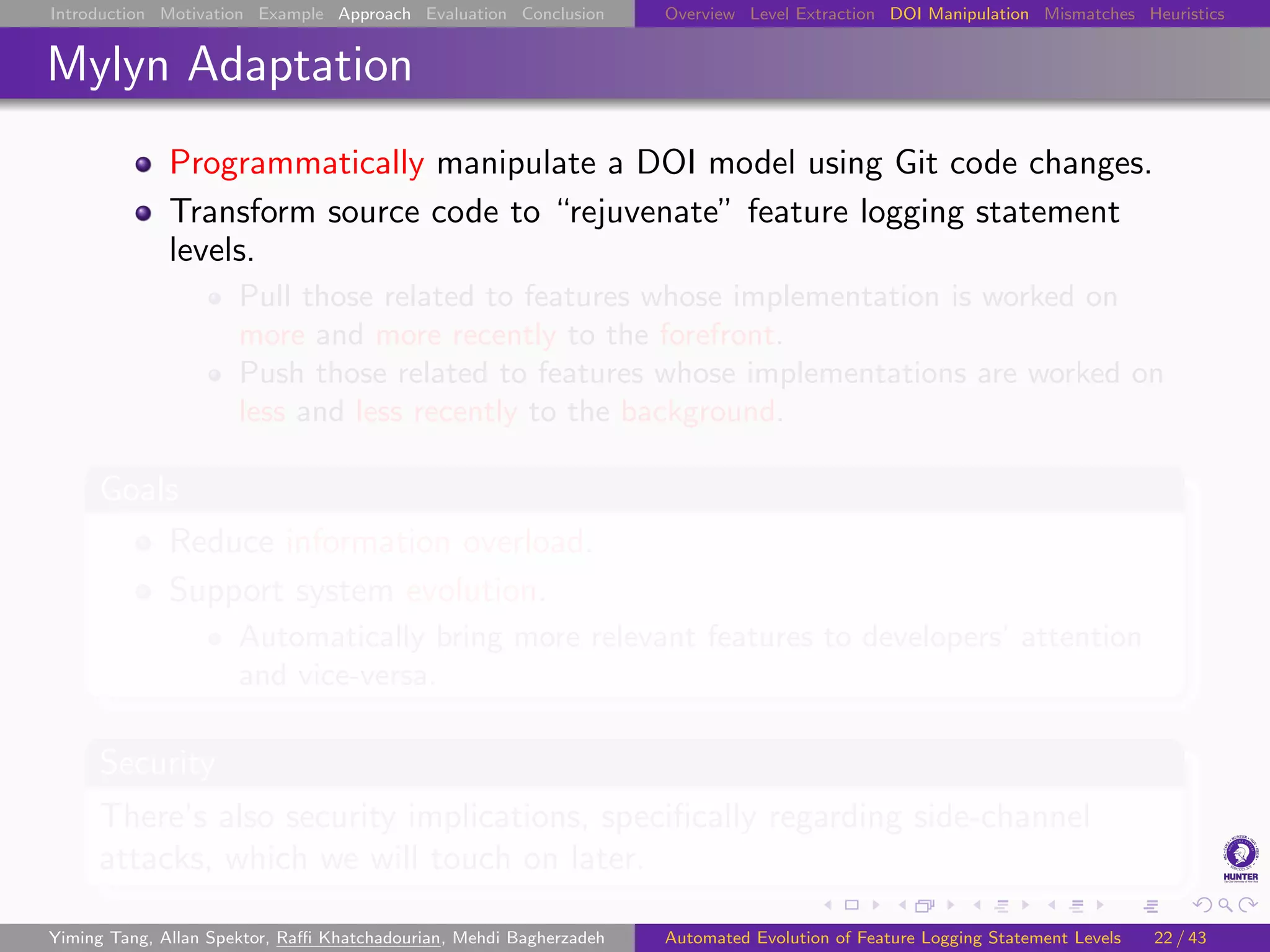 Automated Evolution Of Feature Logging Statement Levels Using Git