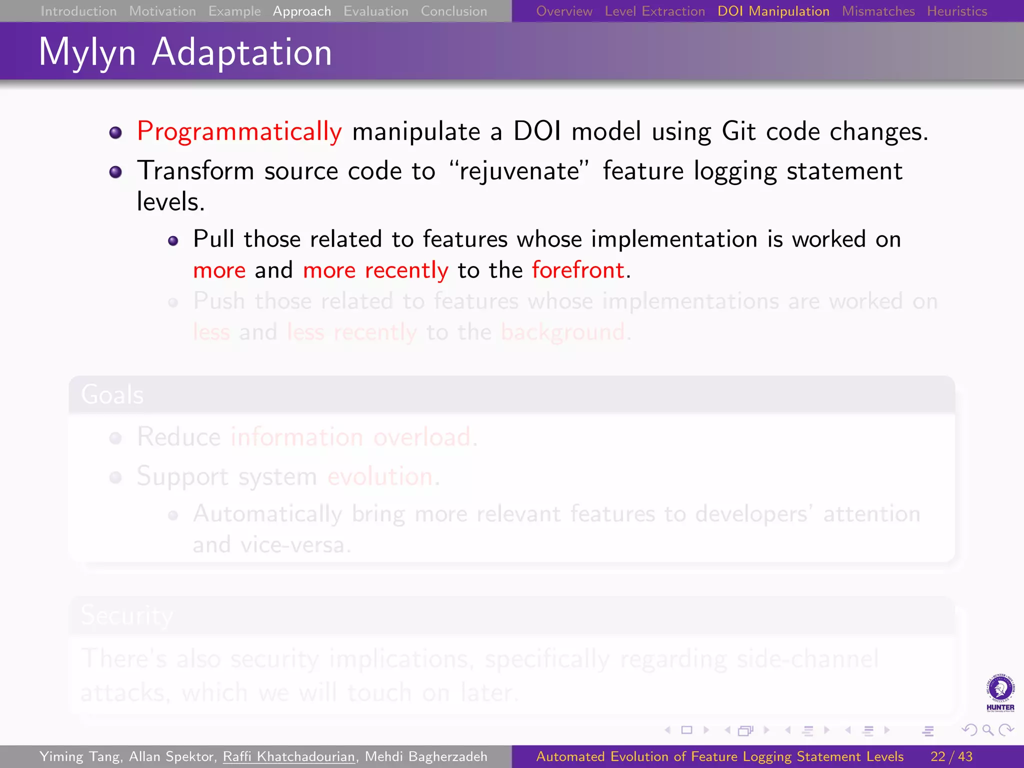 Automated Evolution of Feature Logging Statement Levels Using Git Histories and Degree of ...