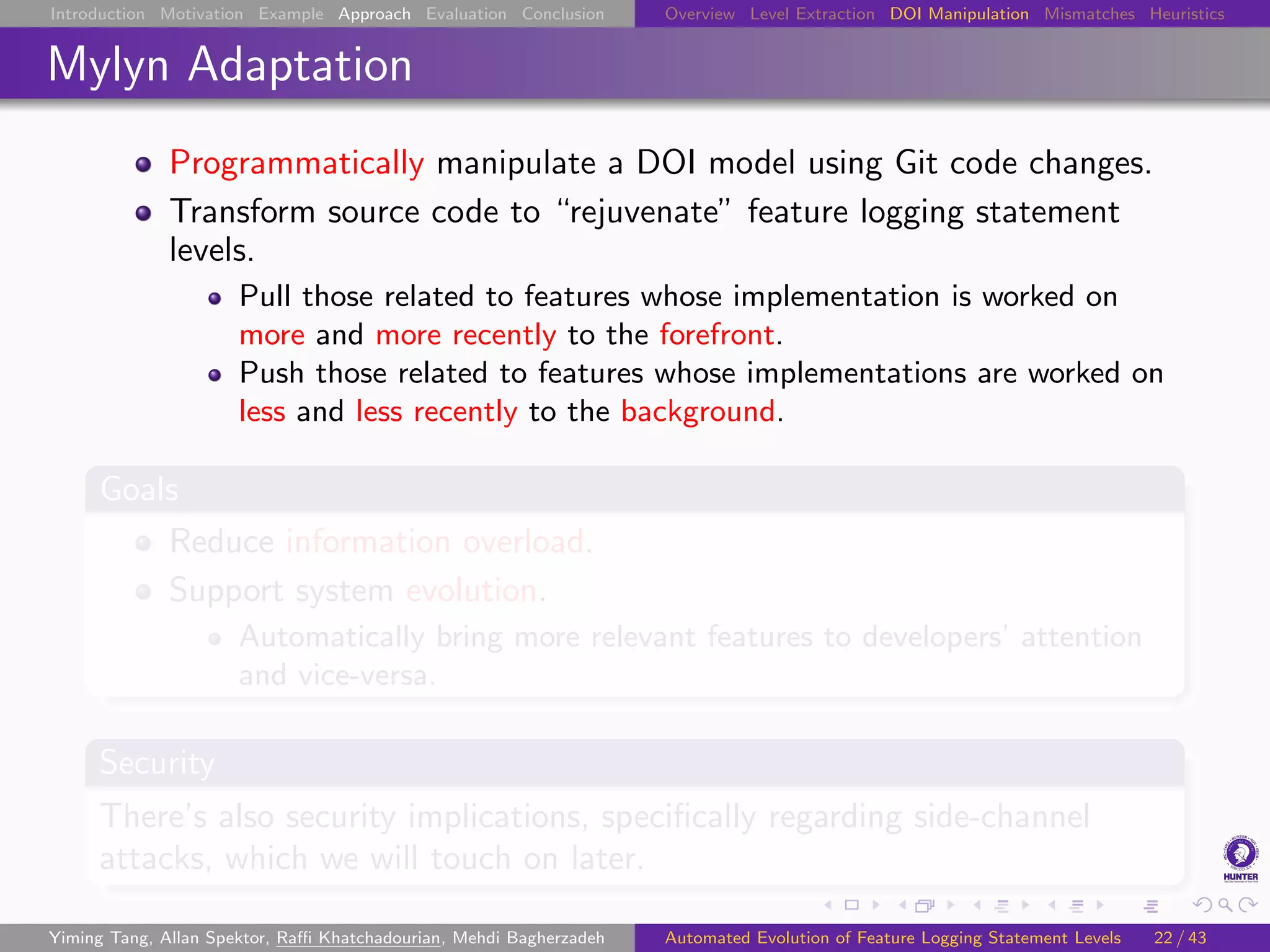 Automated Evolution of Feature Logging Statement Levels Using Git Histories and Degree of ...
