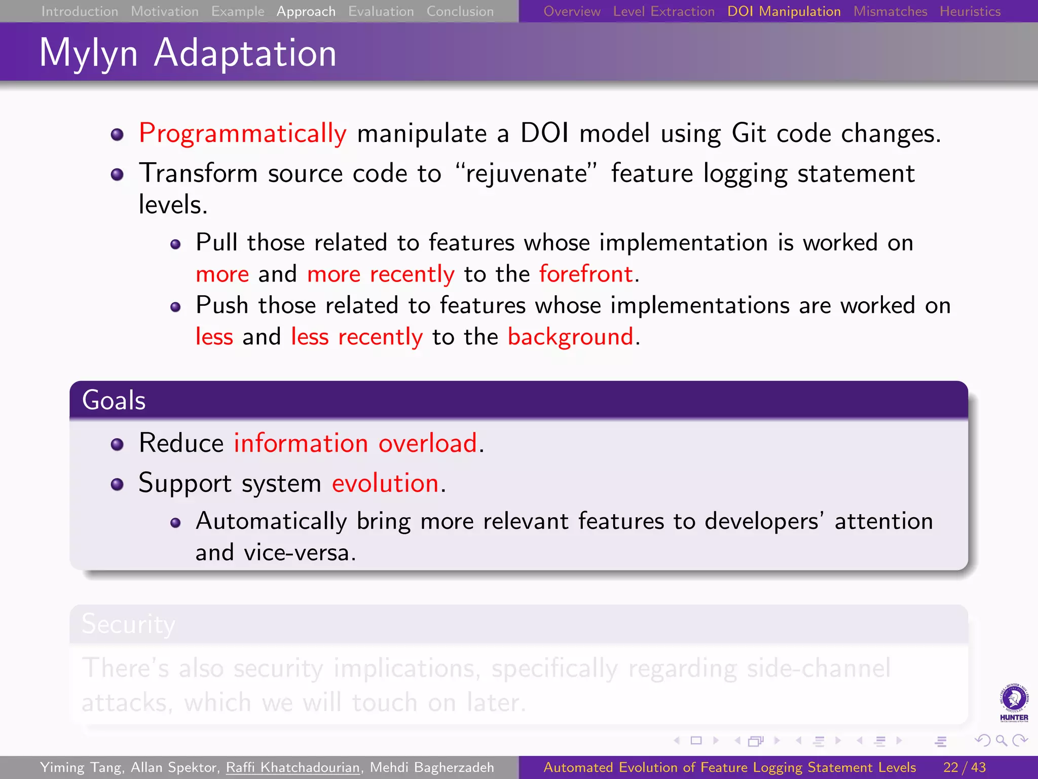 Automated Evolution Of Feature Logging Statement Levels Using Git