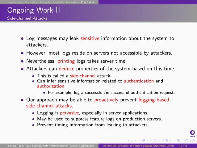 Automated Evolution of Feature Logging Statement Levels Using Git Histories and Degree of ...