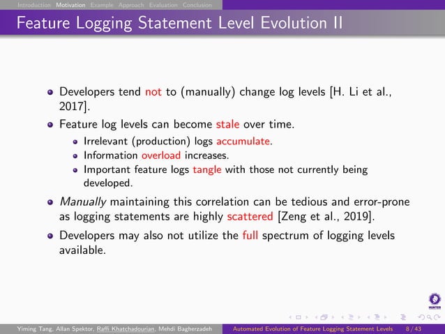 Automated Evolution Of Feature Logging Statement Levels Using Git