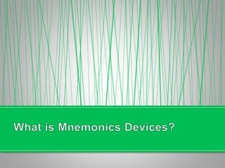 Mnemonics | PPTX