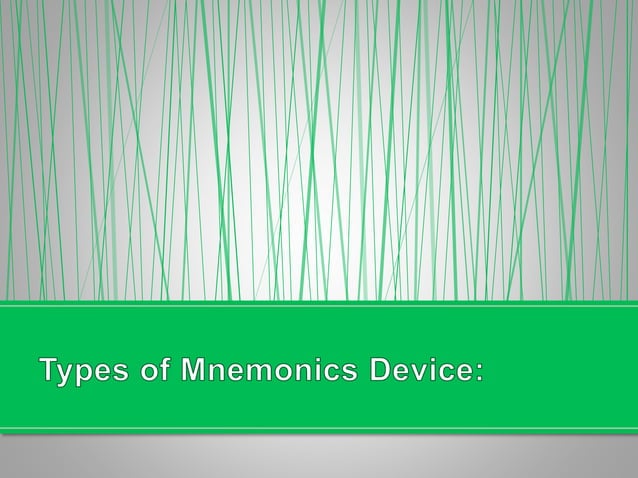 Mnemonics | PPTX | Technology & Computing