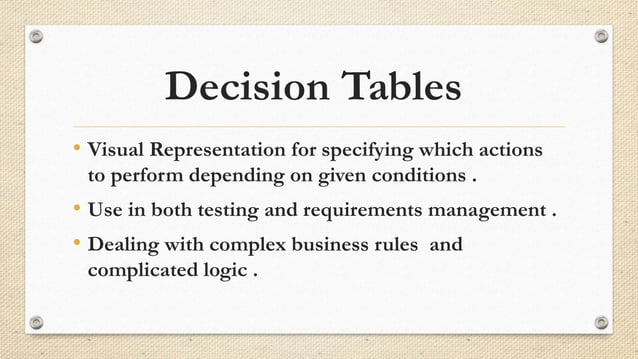 Modelling Logic with Decision Table | PPTX | Business | Business and Finance