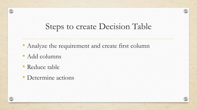 Modelling Logic with Decision Table | PPTX | Business | Business and Finance