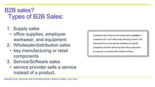 Building B2B’s Business Model | PPT