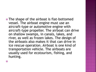 Airboat Design for manufactuing | PPTX