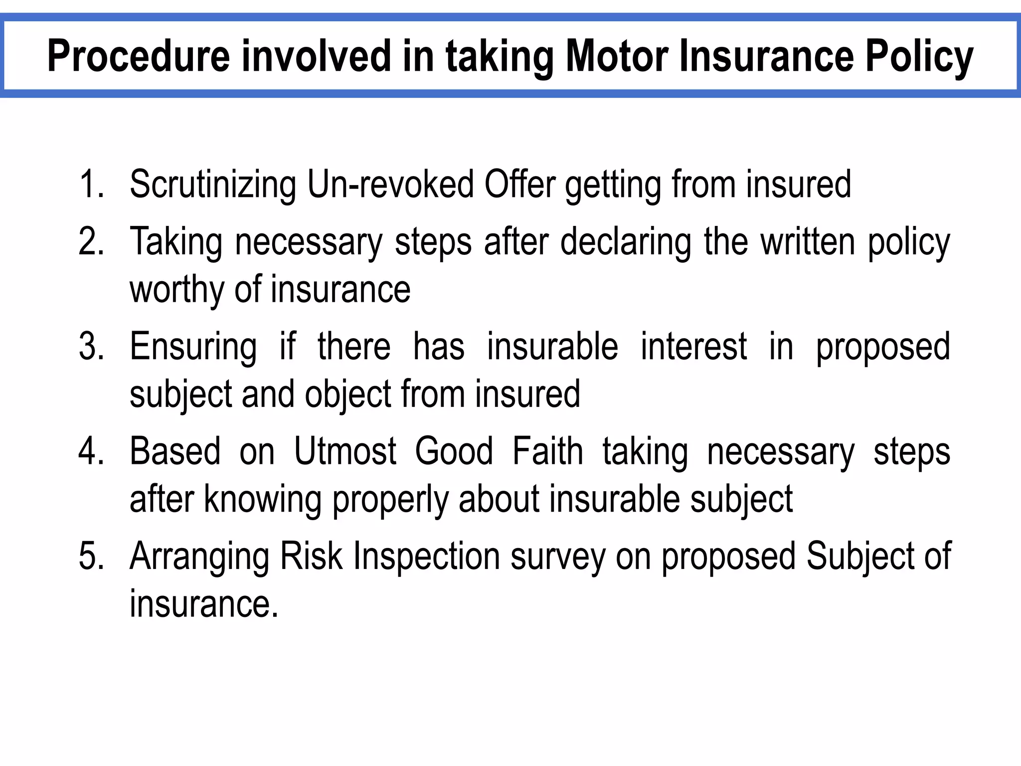 Motor Insurance presentation | PPTX