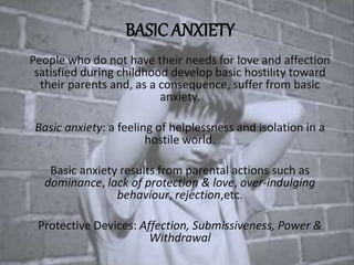 The Social Psychological Theory by Karen Horney | PPTX