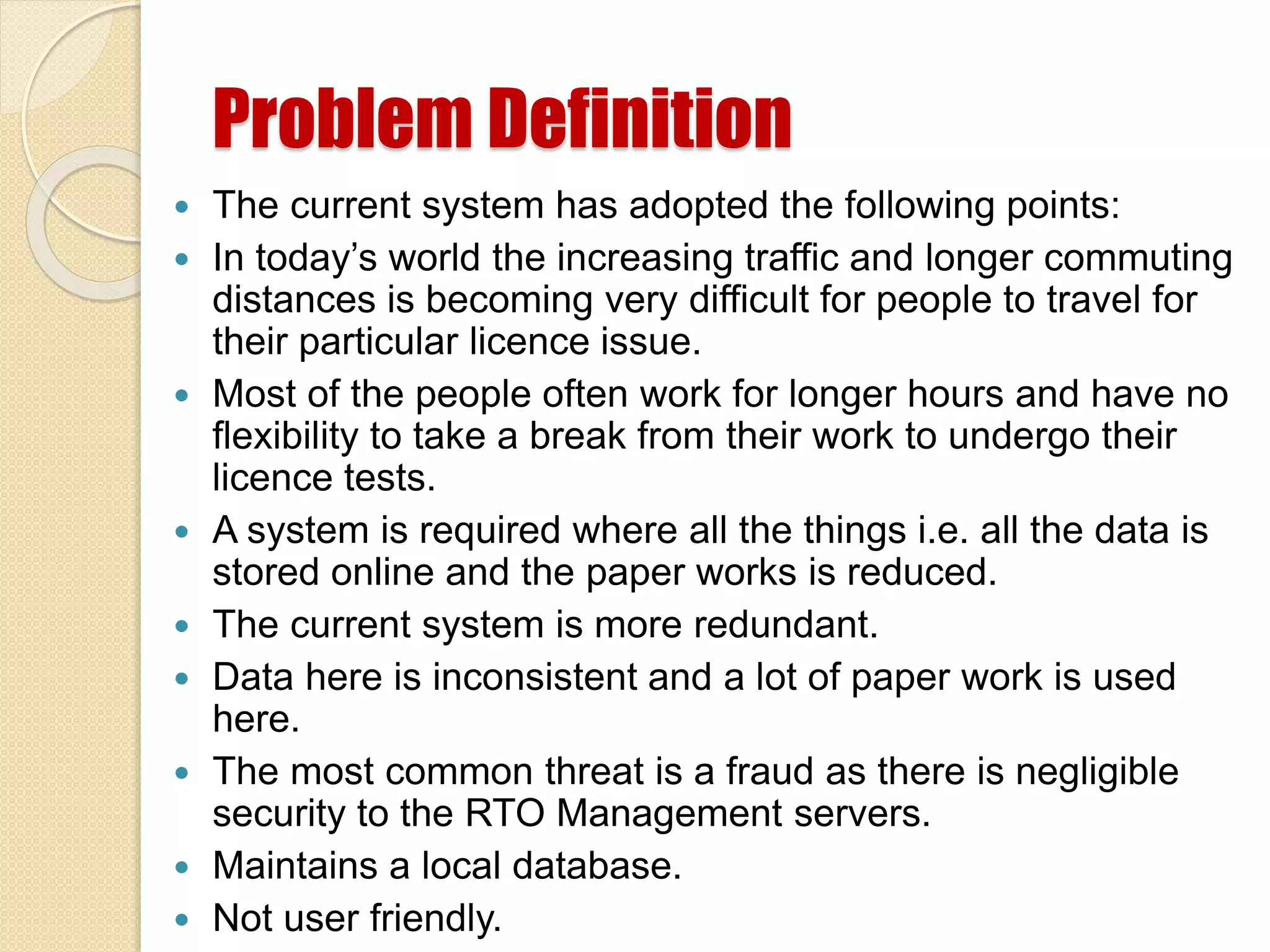 RTO Management System | PPTX