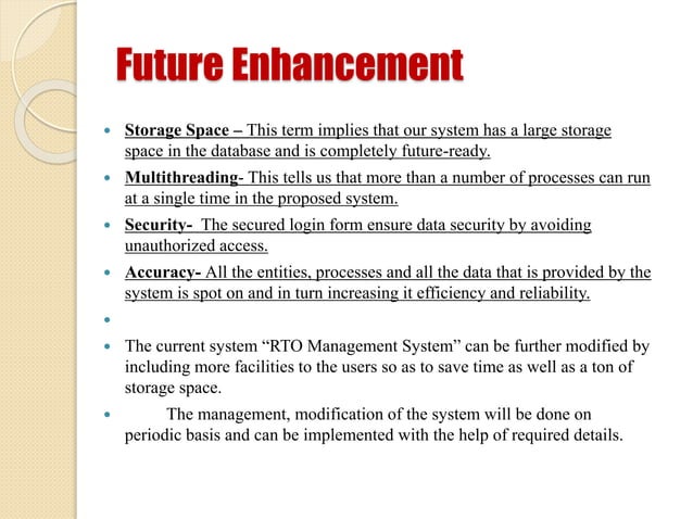 RTO Management System | PPTX