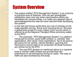 RTO Management System | PPTX