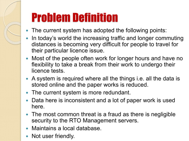 RTO Management System | PPTX