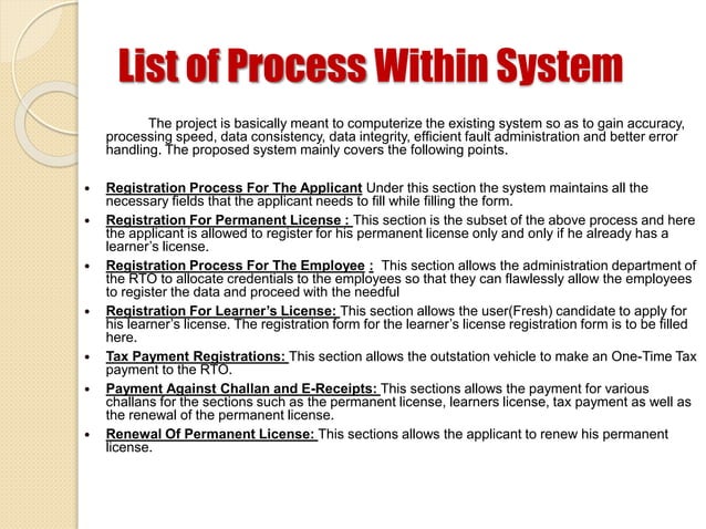 RTO Management System | PPTX