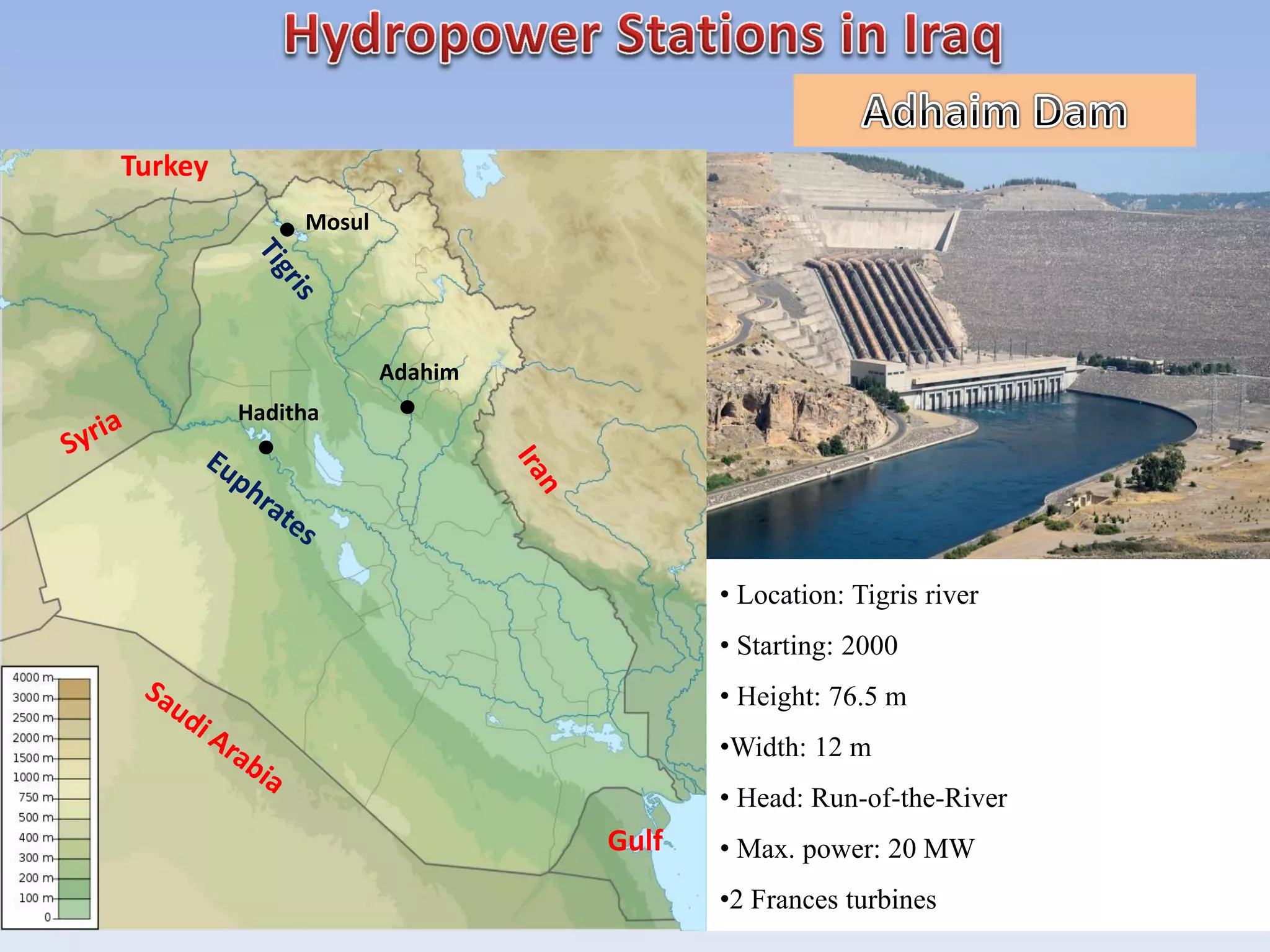 Hydropower Energy in Iraq-IHE-Short Course of Small Hydropower ...