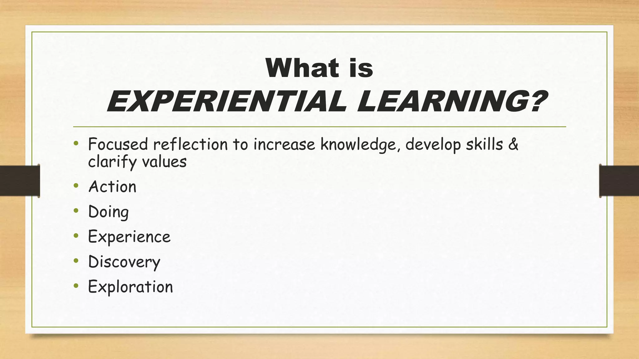 THEORY OF PERSONALISM and EXPERIENTIAL LEARNING | PPTX