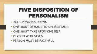 THEORY OF PERSONALISM and EXPERIENTIAL LEARNING | PPTX