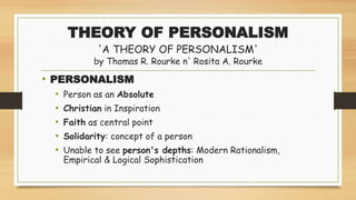 THEORY OF PERSONALISM and EXPERIENTIAL LEARNING | PPT