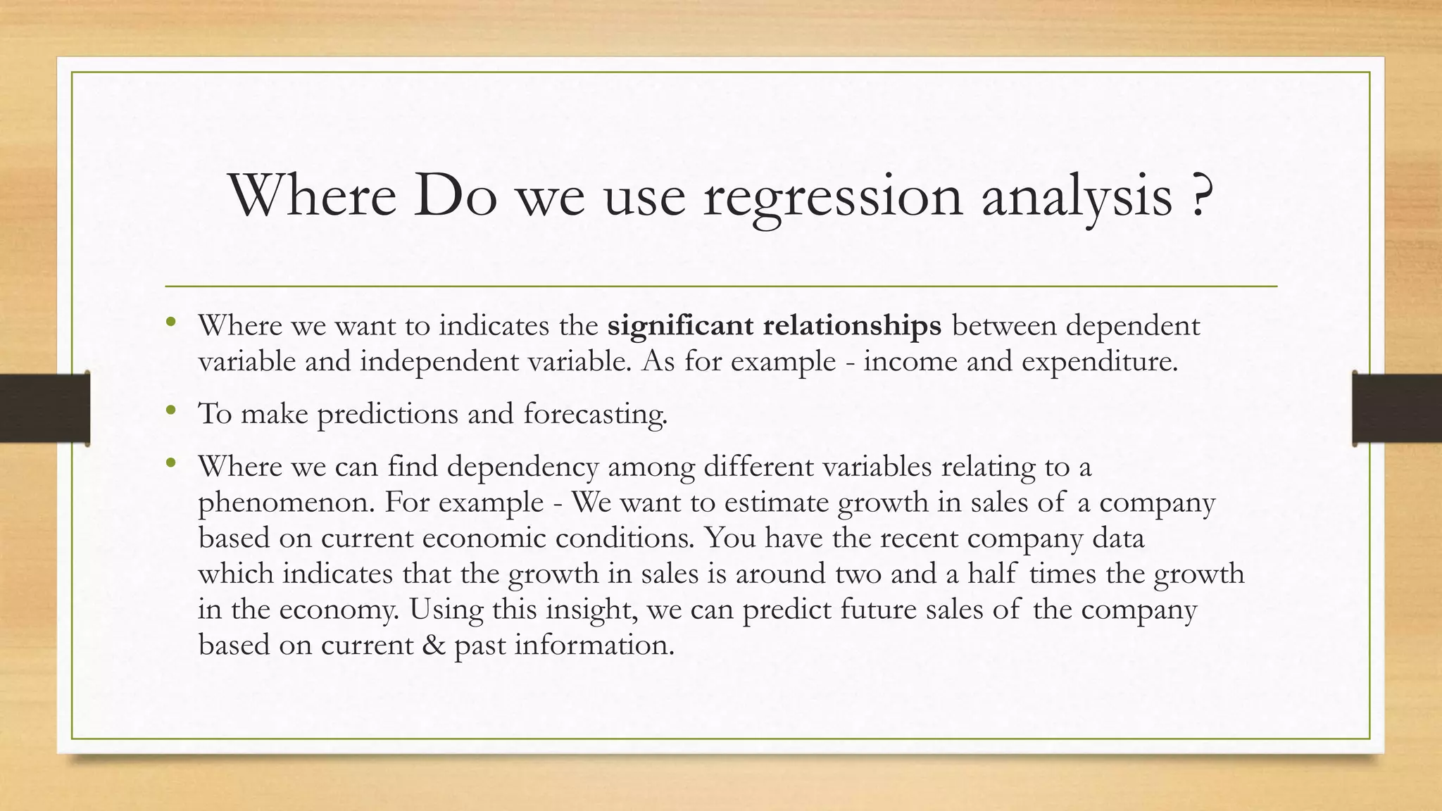 Simple linear regression | PPTX