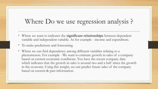 Simple linear regression | PPTX