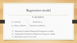 Simple linear regression | PPTX