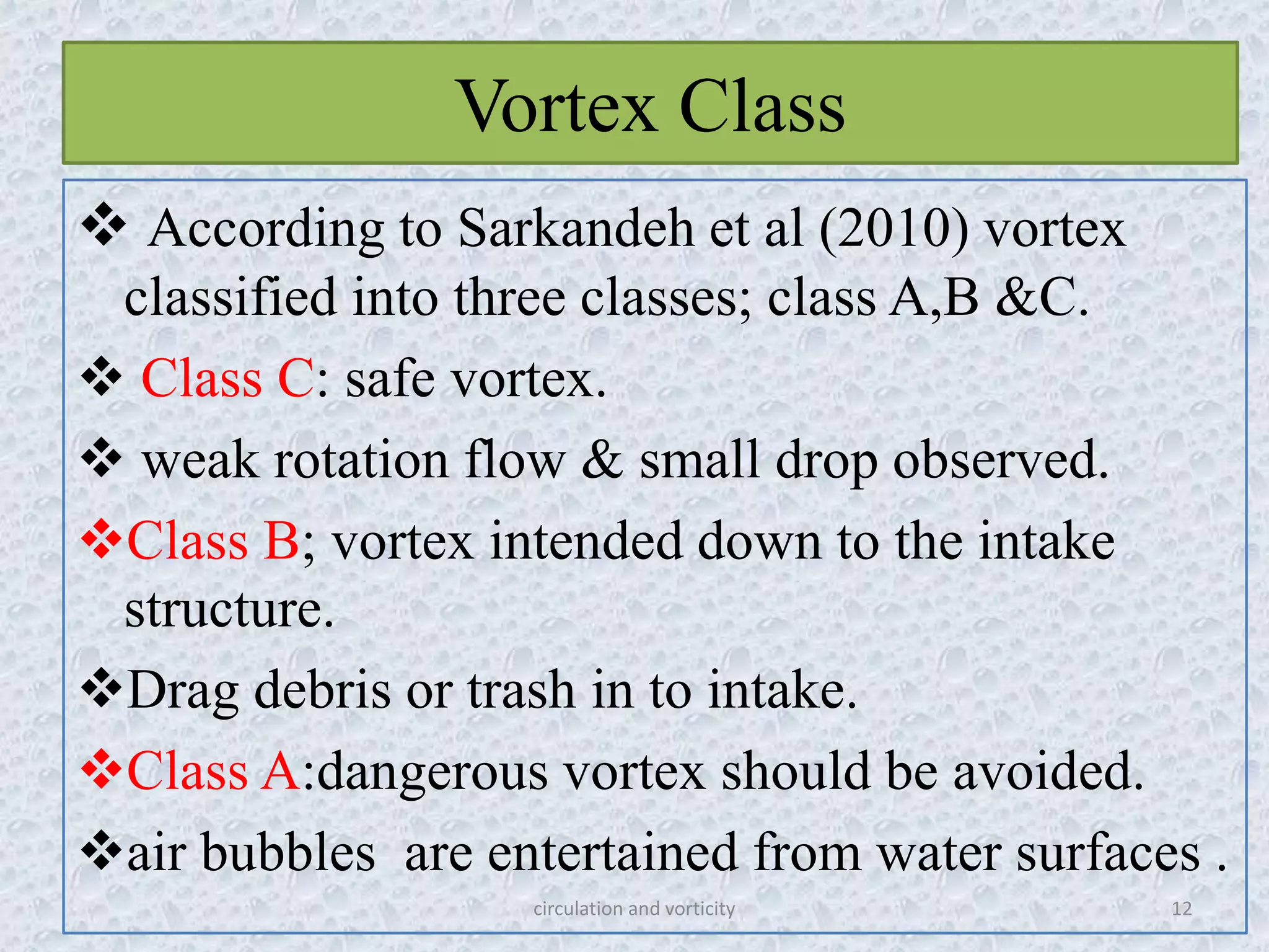 vortex and circulation | PPTX