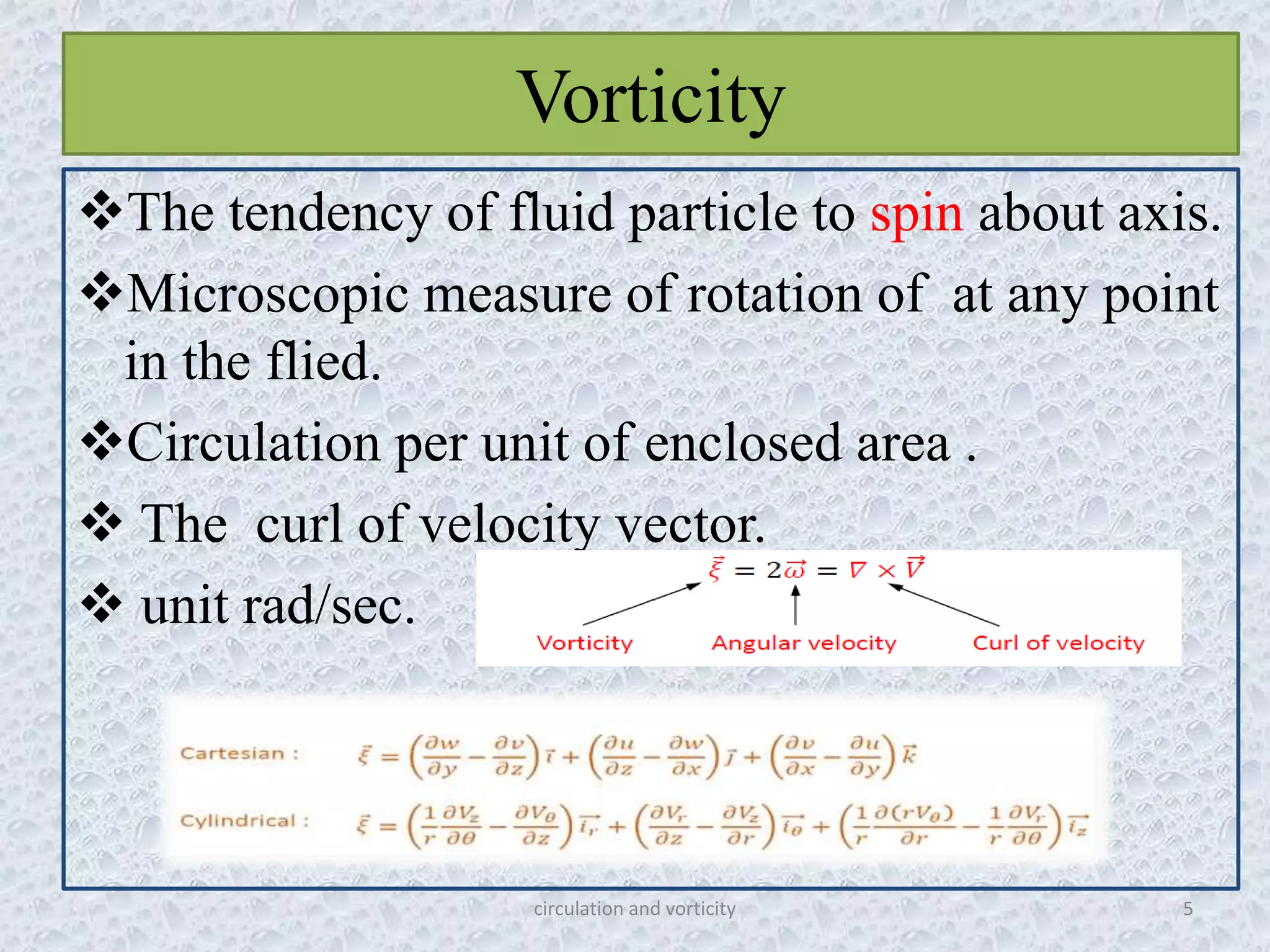 vortex and circulation | PPTX