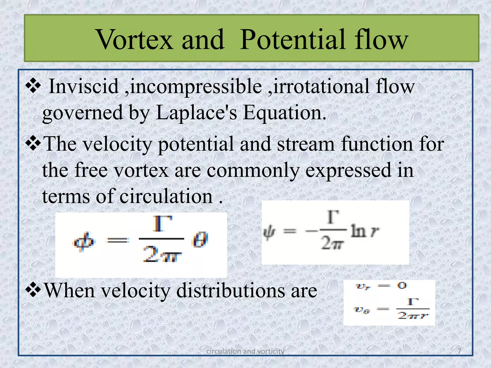 vortex and circulation | PPTX