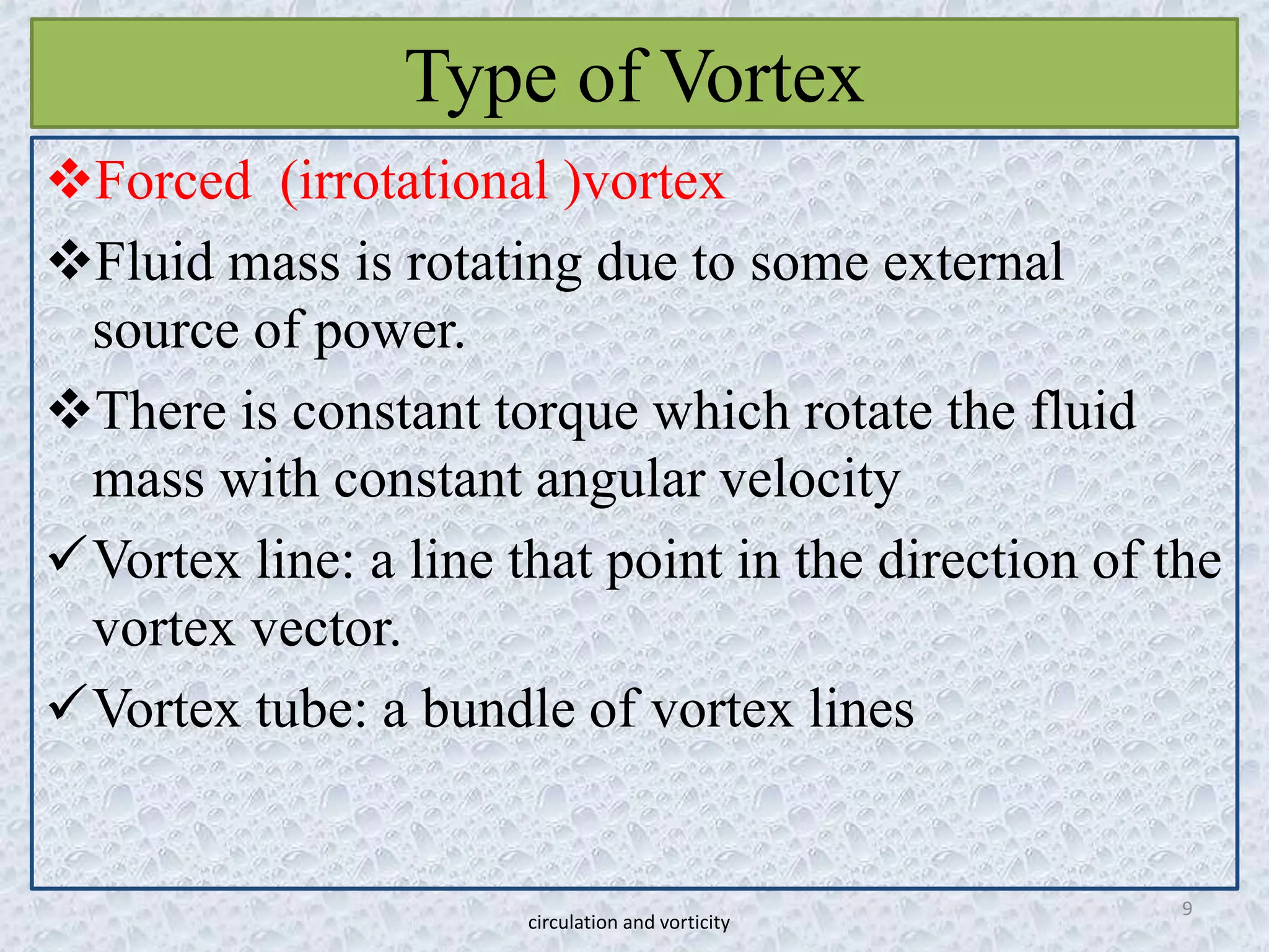 vortex and circulation | PPTX