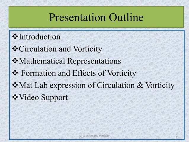 vortex and circulation | PPTX