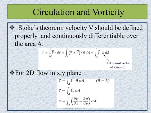 vortex and circulation | PPTX