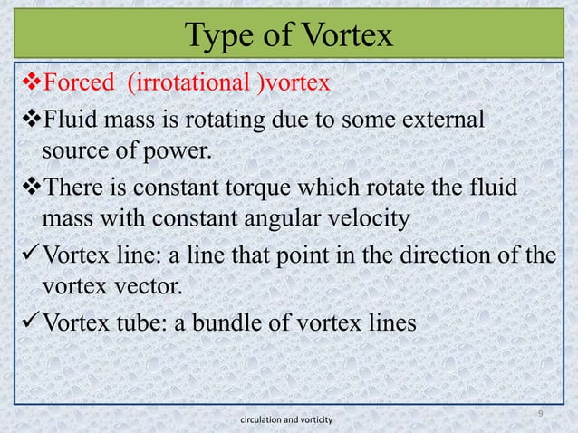 vortex and circulation | PPTX