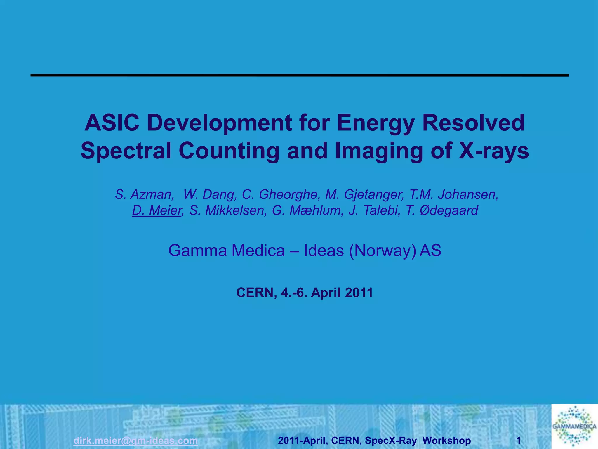 Spectral X Ray Photon Counting Pptx