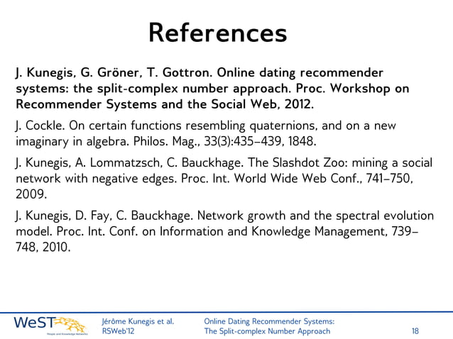 Online Dating Recommender Systems: The Split-complex Number Approach | PPT