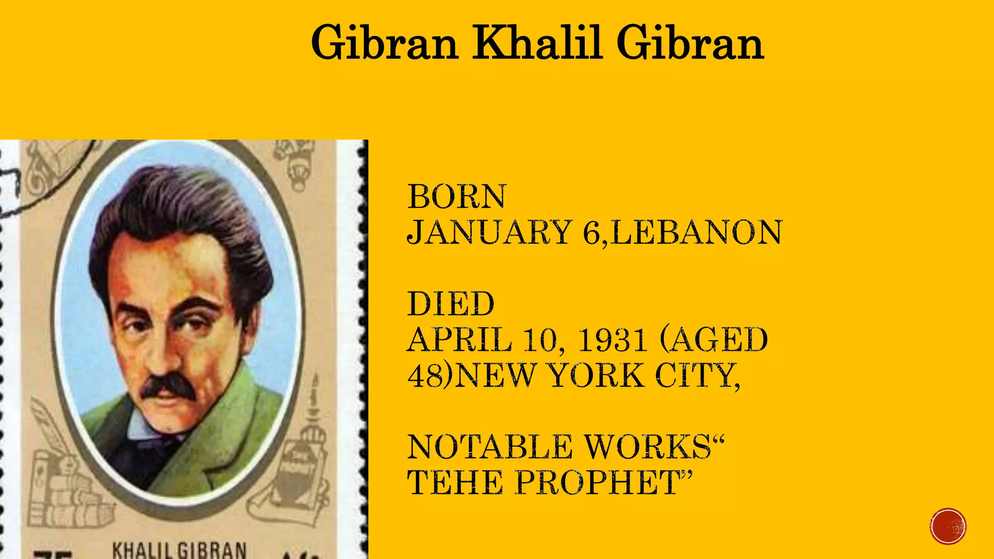 Jibran biography | PPT