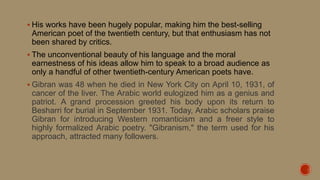 Jibran biography | PPT