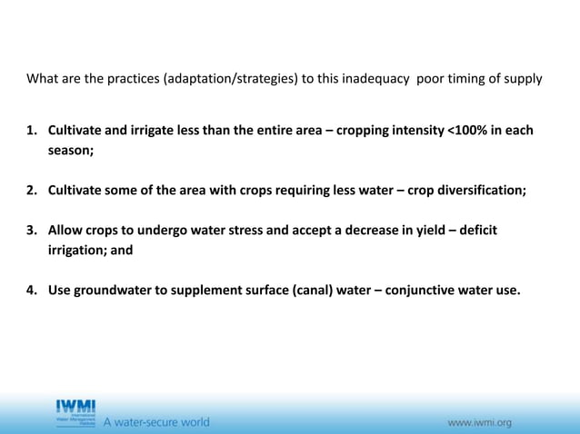 Good Practices and Examples of Water Management Options in Arid and ...