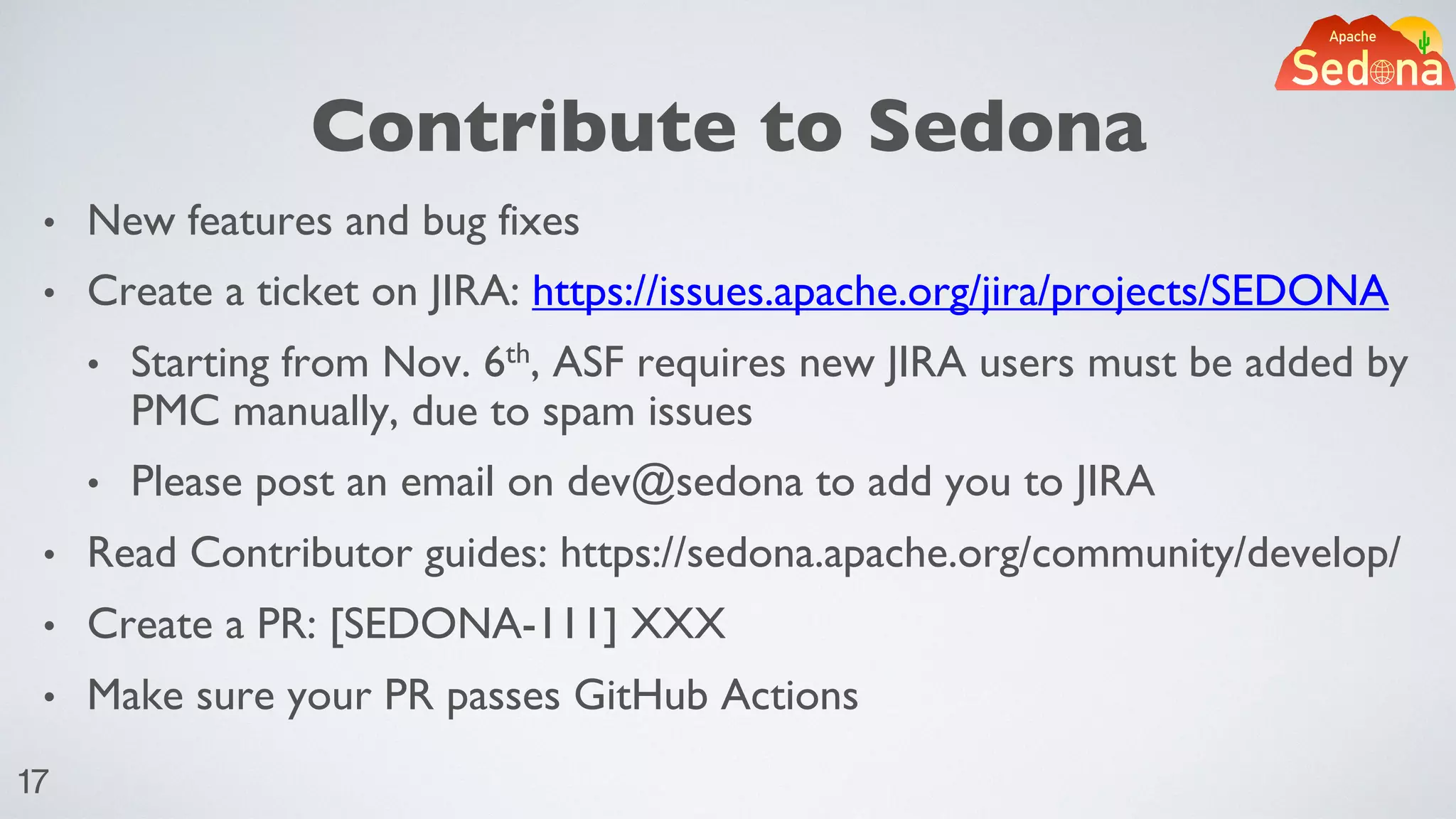 Apache Sedona Community Call slides Part 1 | PPT