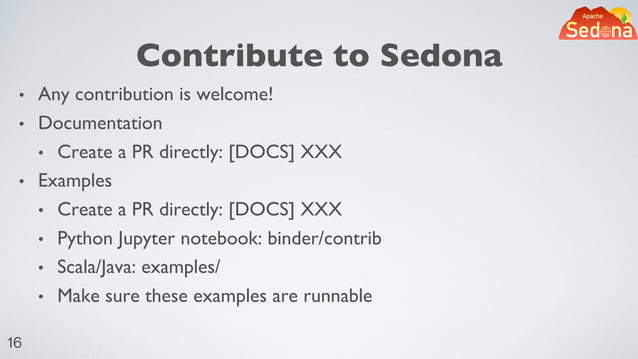 Apache Sedona Community Call slides Part 1 | PPT