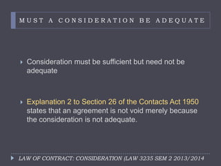 Law of Contract: Consideration | PPTX