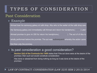 Law of Contract: Consideration | PPTX