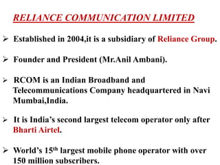 Presentation on reliance group by shashank | PPT