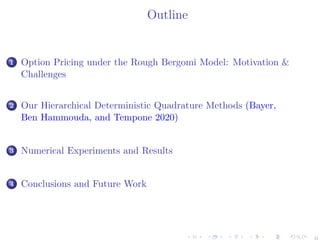 Hierarchical Deterministic Quadrature Methods for Option Pricing under ...