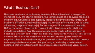 how to make a business card | PPTX