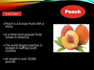 Presentation On Fruits | PPTX