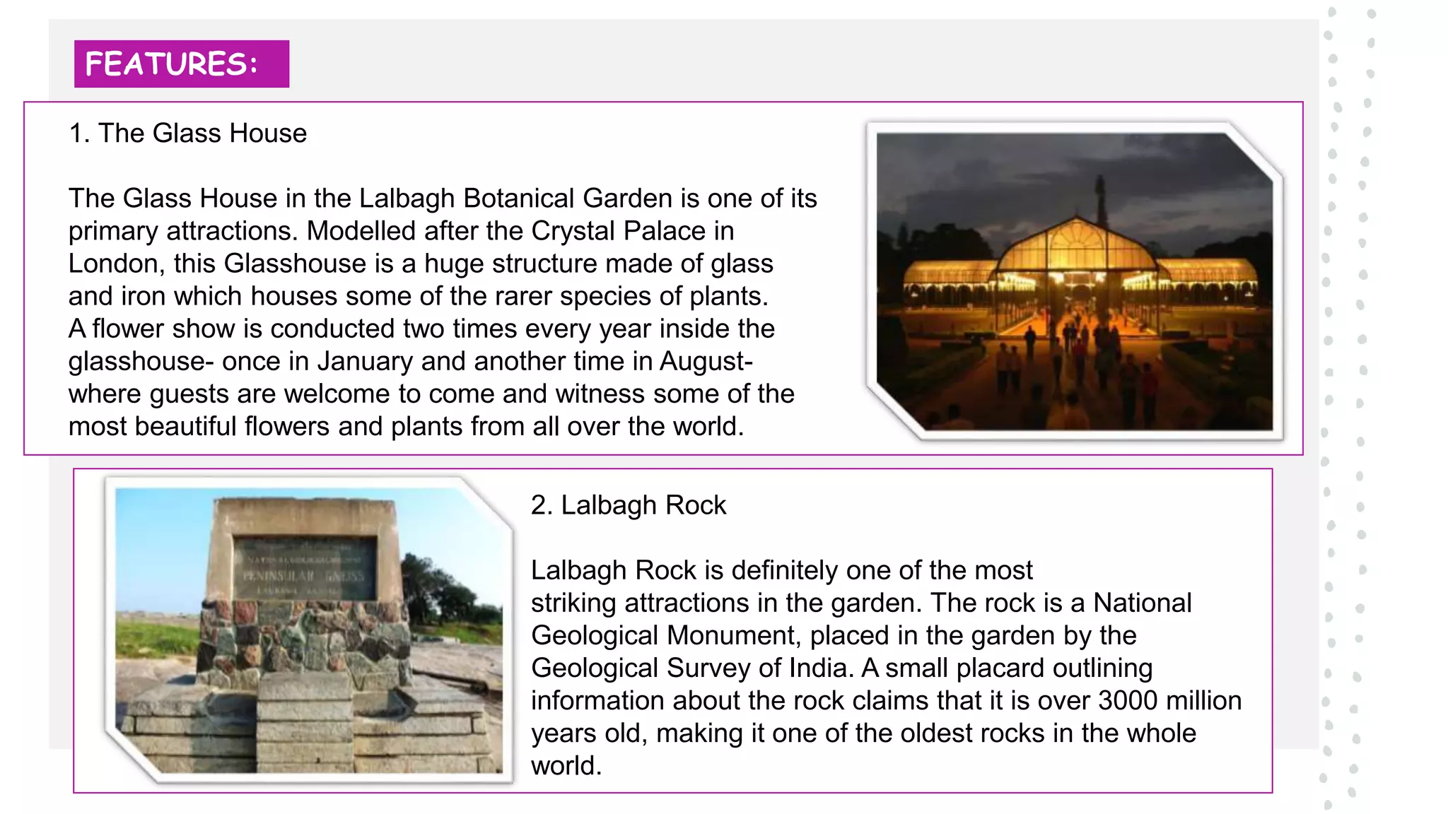 Lal Bagh botanical garden, Bangalore. | PPTX