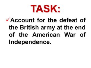 Presentation on American War of Independence | PPTX